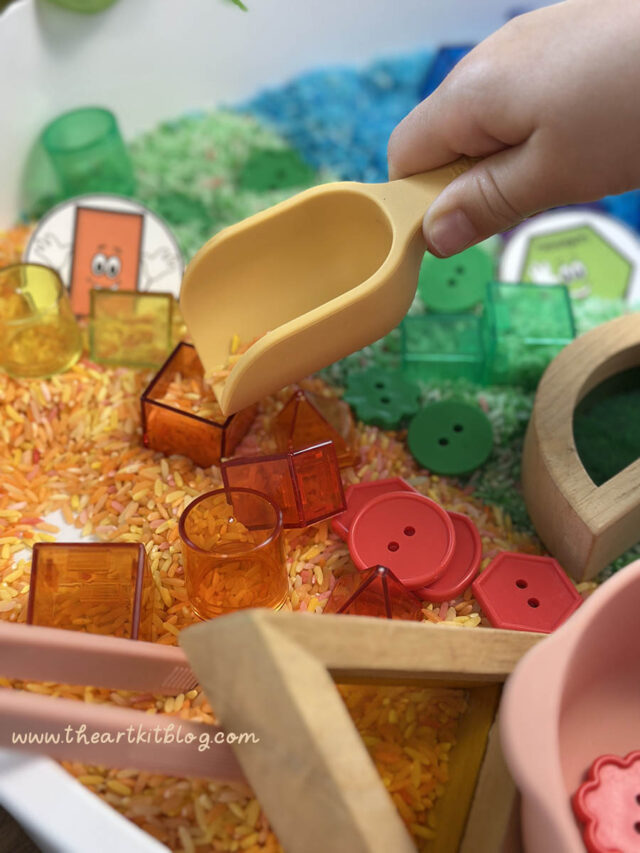 Shape Sensory Bin: A Fun Activity for Kids - The Art Kit