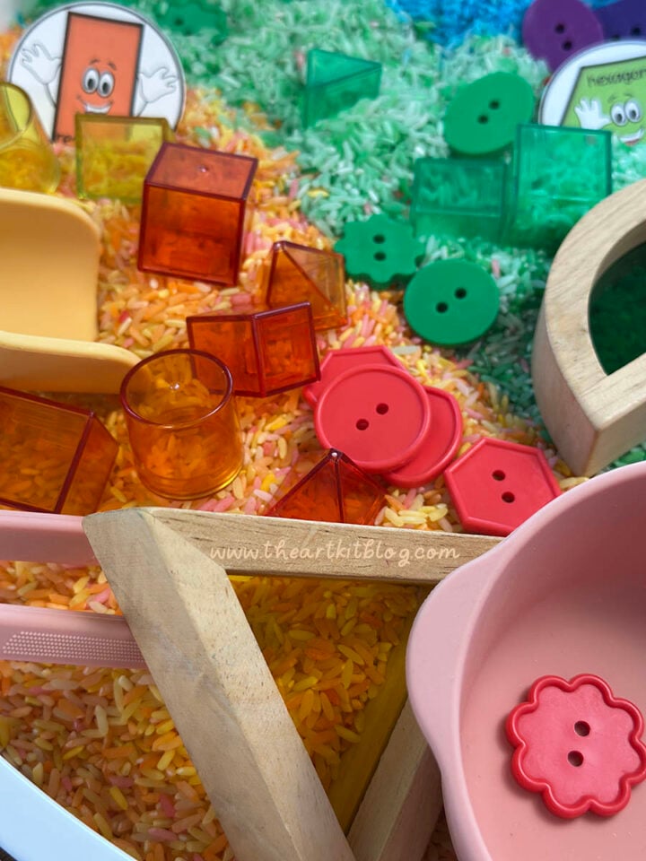 Shape Sensory Bin: A Fun Activity for Kids - The Art Kit