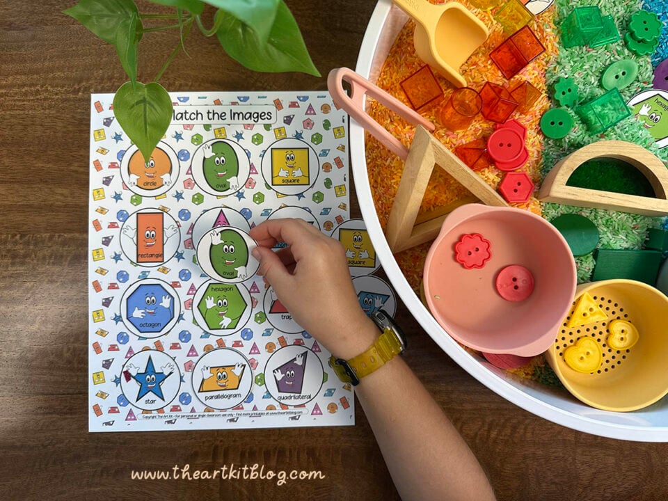 Shape Sensory Bin: A Fun Activity for Kids - The Art Kit