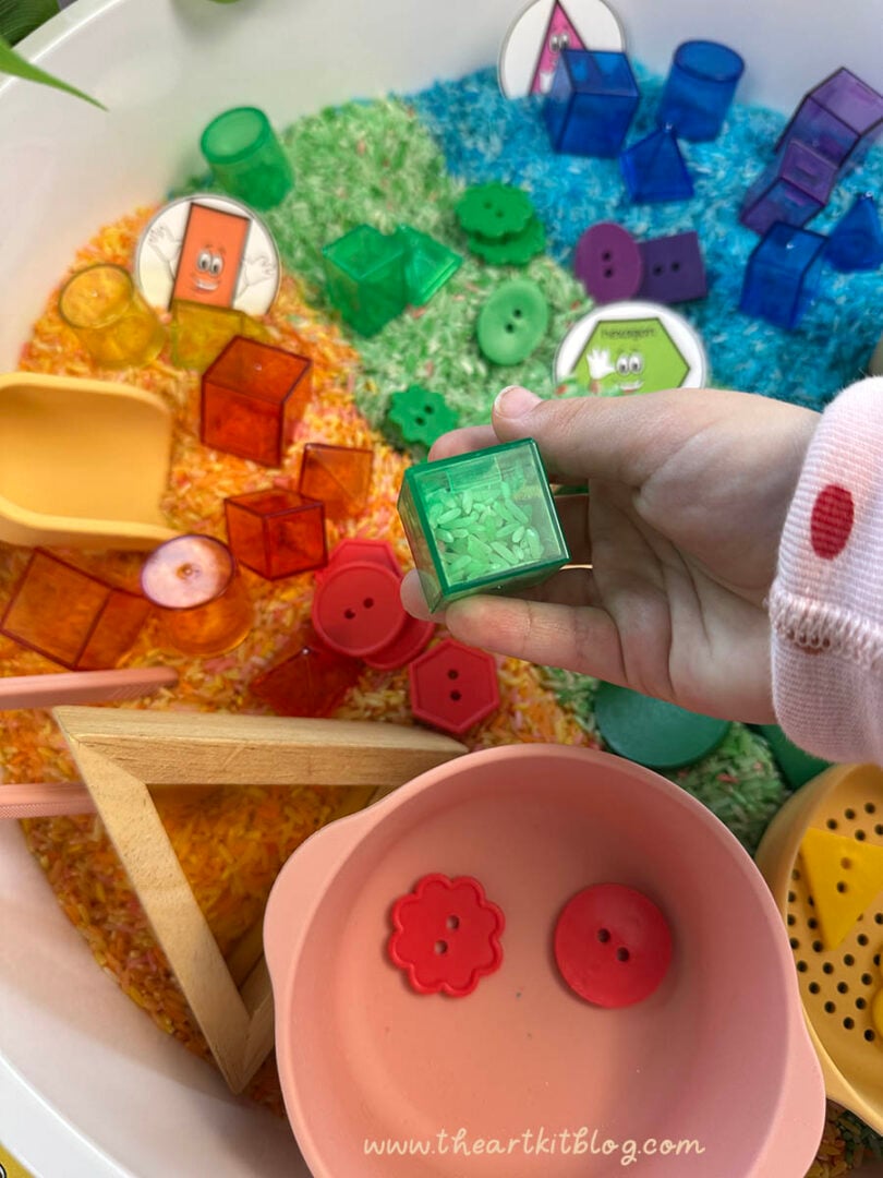 Shape Sensory Bin: A Fun Activity for Kids - The Art Kit