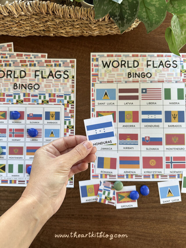 World Flags Bingo: Free Printable Game - The Art Kit