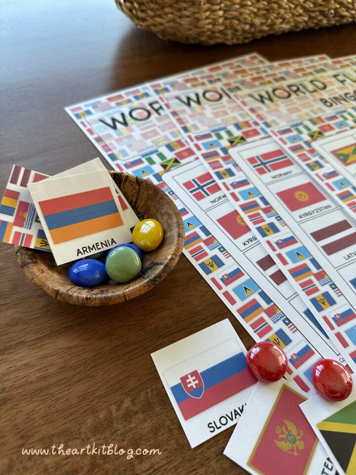 World Flags Bingo: Free Printable Game - The Art Kit