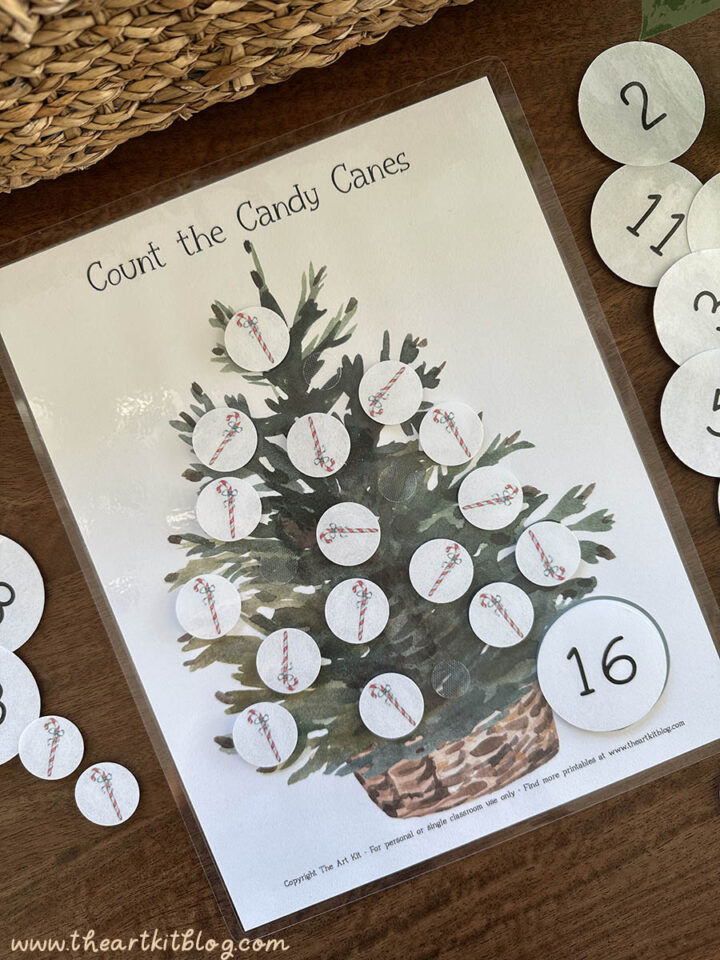 Christmas Tree and Candy Cane Counting {FREE PRINTABLE for Kids!} - The ...