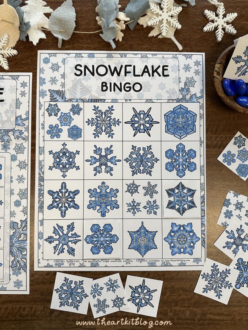 Snowflake Bingo: Free Printable Game - The Art Kit