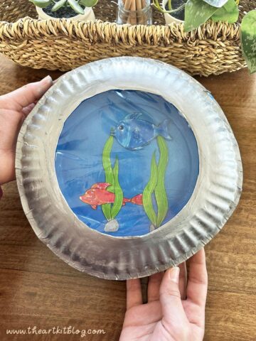 How to Make a Paper Plate Aquarium Craft (Free Printable Template for ...