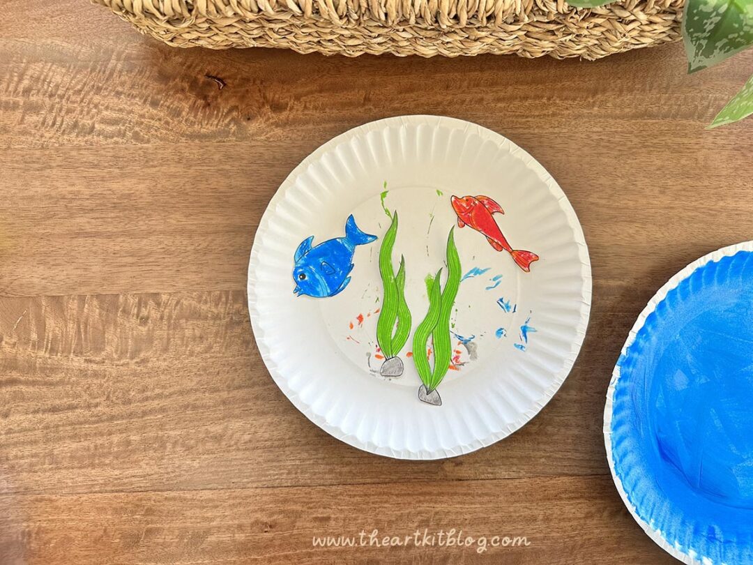 How to Make a Paper Plate Aquarium Craft (Free Printable Template for ...