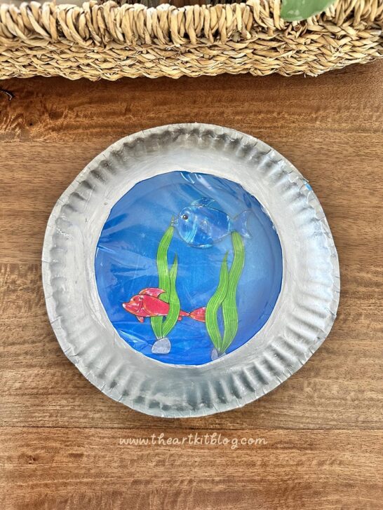 How to Make a Paper Plate Aquarium Craft (Free Printable Template for ...