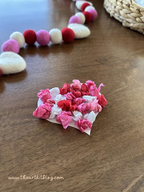 Cute Heart Paper Craft {With Free Printable Template} - The Art Kit