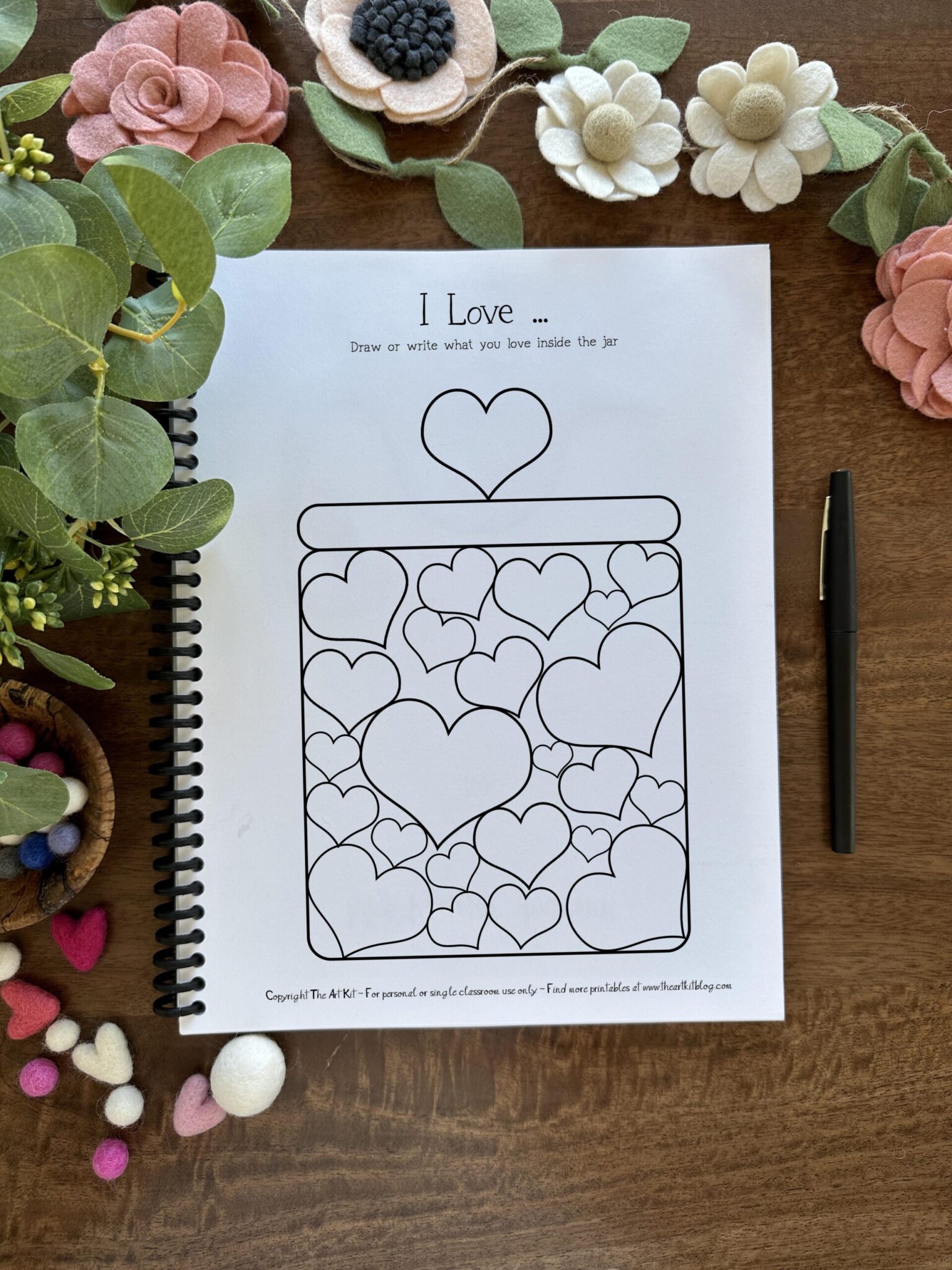 I Love Jar FREE PRINTABLE! - The Art Kit