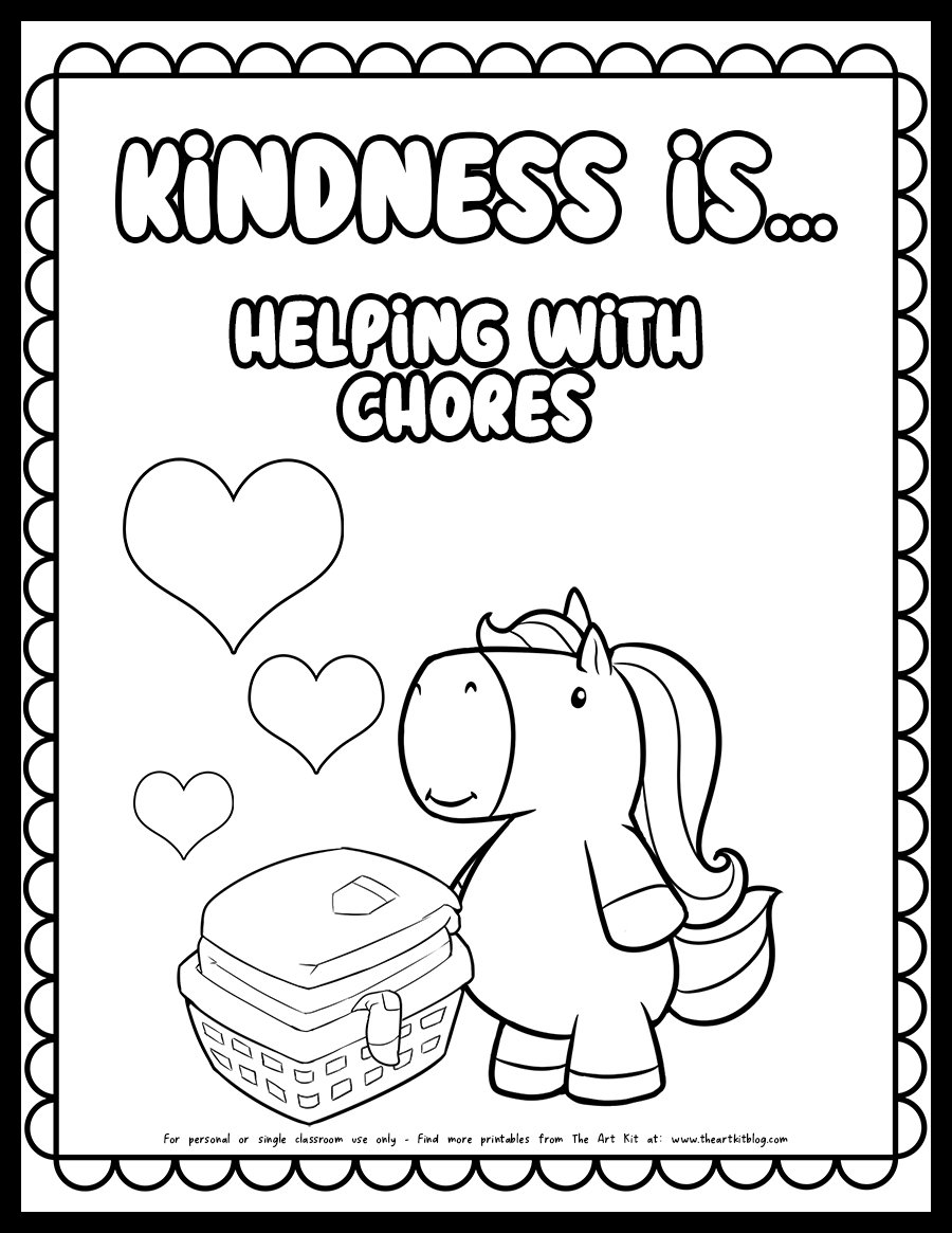 Kindness Coloring Pages Free Printable - The Art Kit
