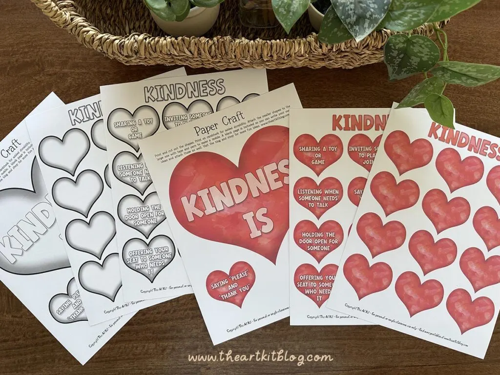 Kindness Is ... Paper Craft with Free Printable Template! - The Art Kit