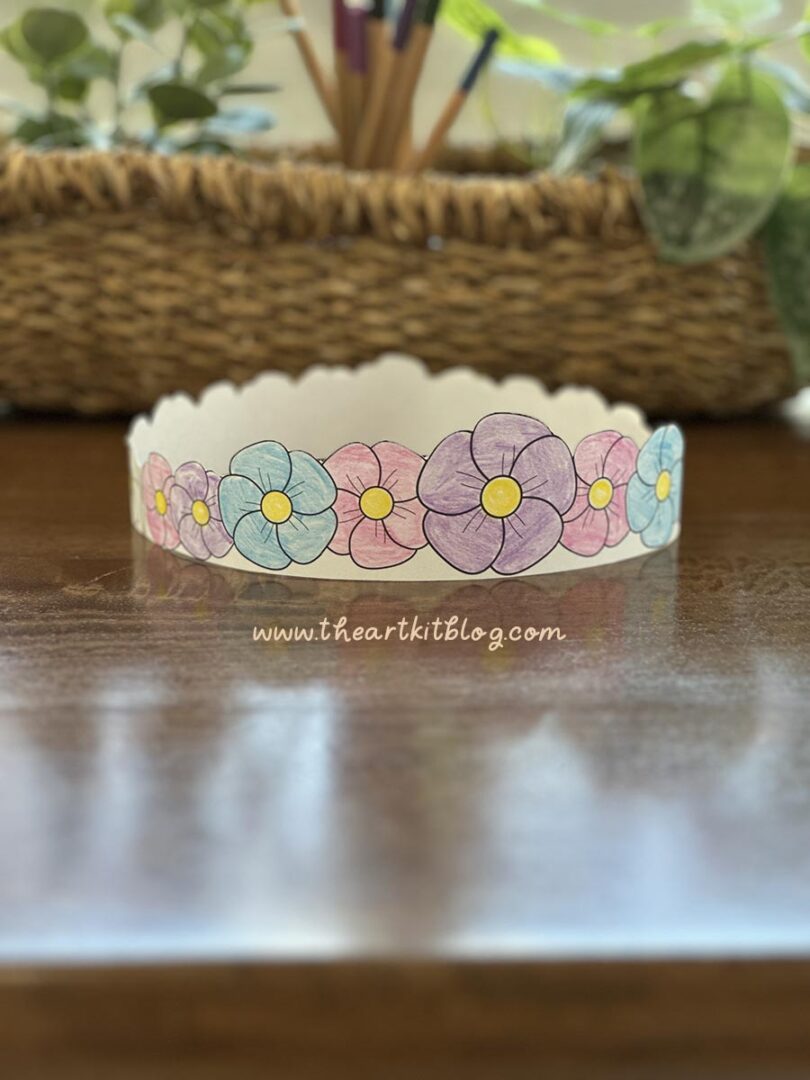 Flower Paper Crown (Free Printable) - The Art Kit