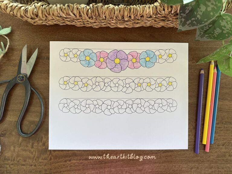 Flower Paper Crown (Free Printable) - The Art Kit