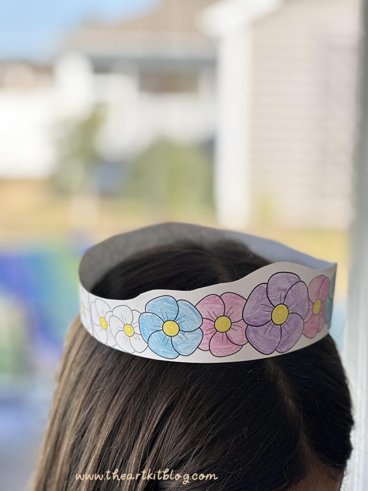 Flower Paper Crown (Free Printable) - The Art Kit