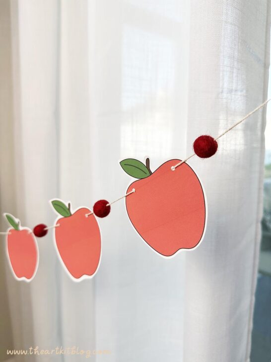 Apple Banner - Free Printable - The Art Kit