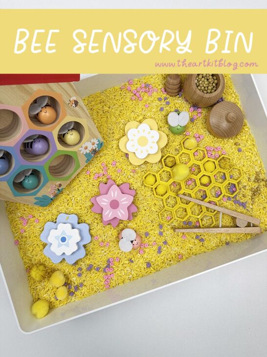 Bee Sensory Bin with Rice - The Art Kit