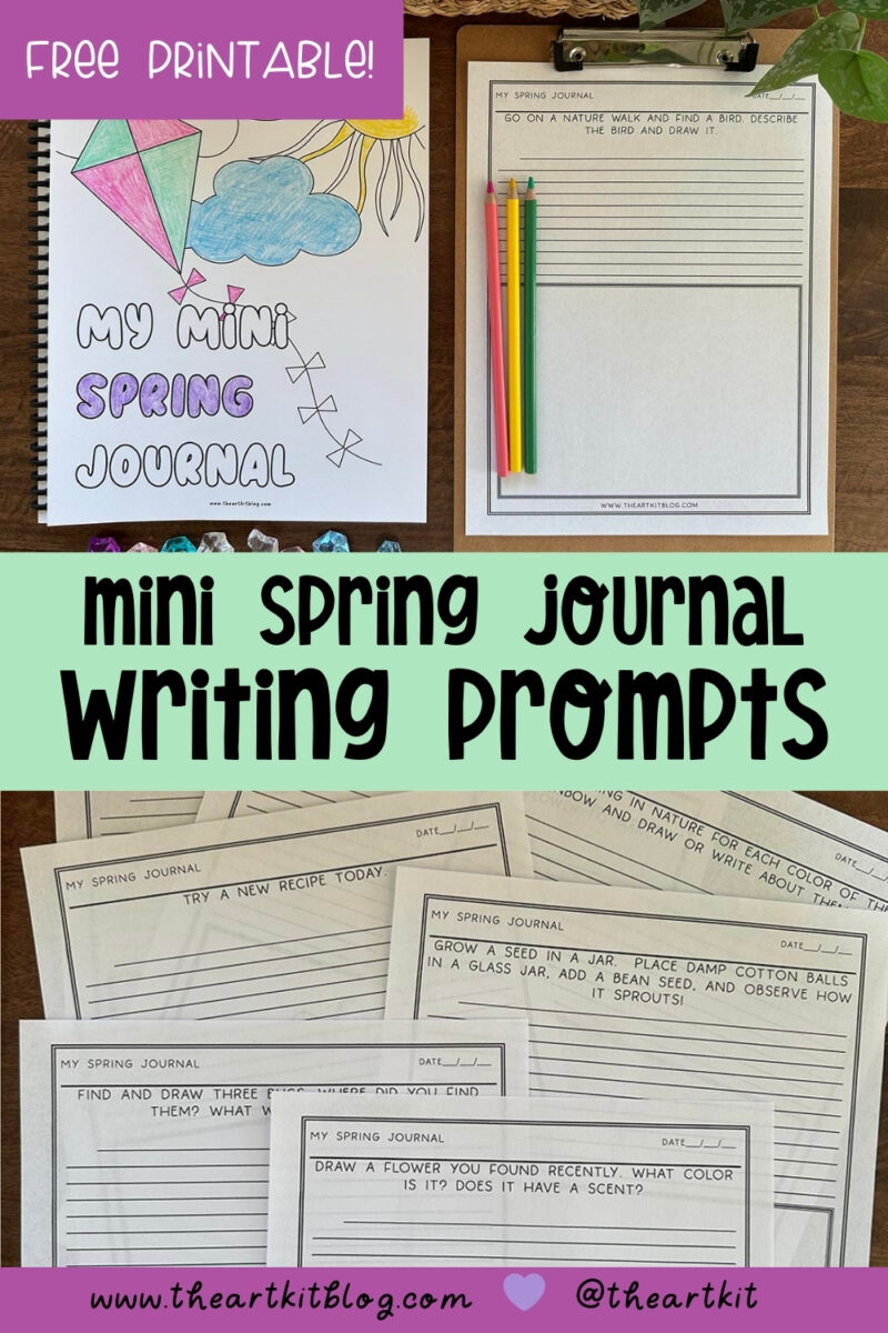 Mini Spring Journal: Free Printable Writing Prompts - The Art Kit