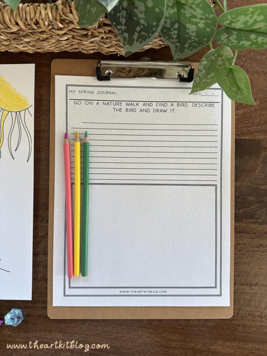 Mini Spring Journal: Free Printable Writing Prompts - The Art Kit