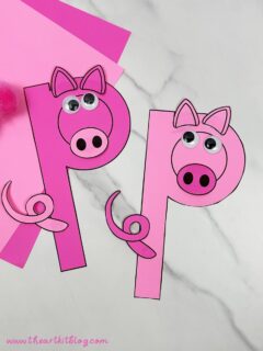 P is for Pig Paper Craft: Free Printable - The Art Kit