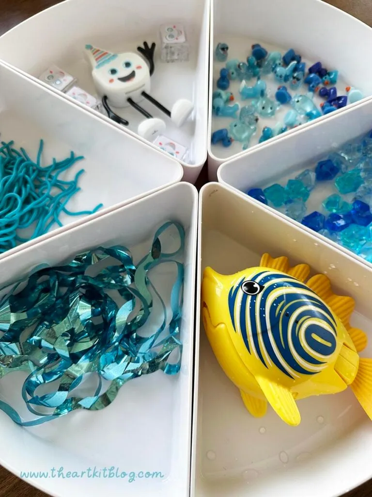 Blue Sensory Bin - The Art Kit