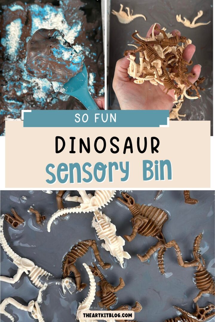 Dinosaur Sensory Bin with Oobleck - The Art Kit