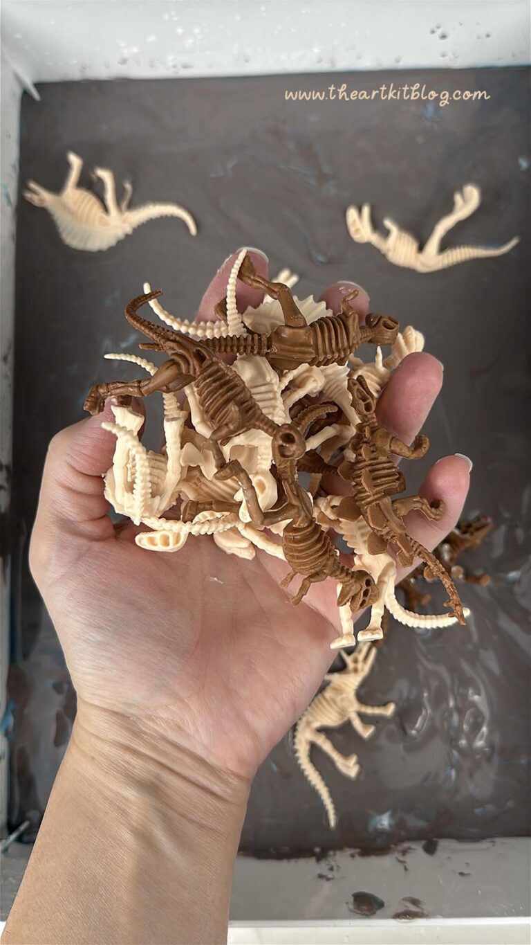 Dinosaur Sensory Bin with Oobleck - The Art Kit