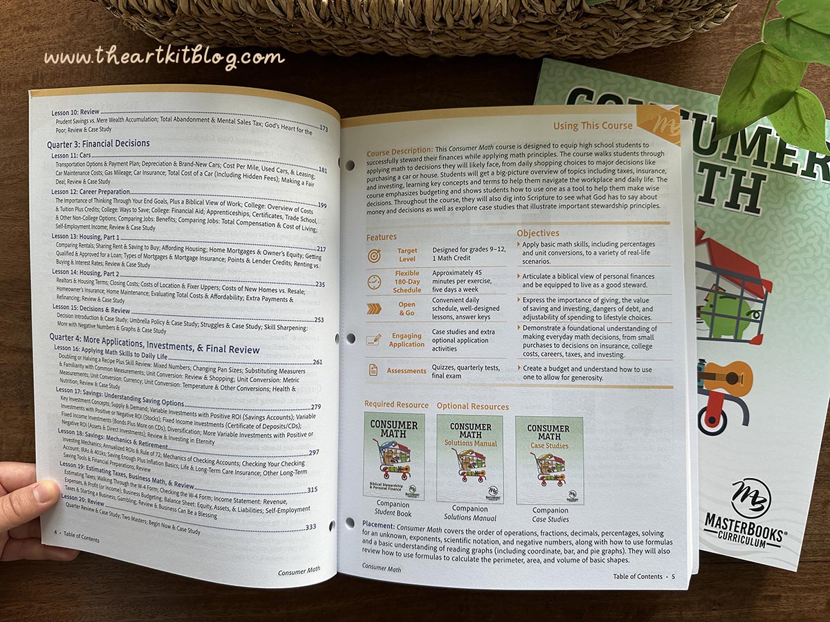Master Books Consumer Math Review: Best Christian Personal Finance ...