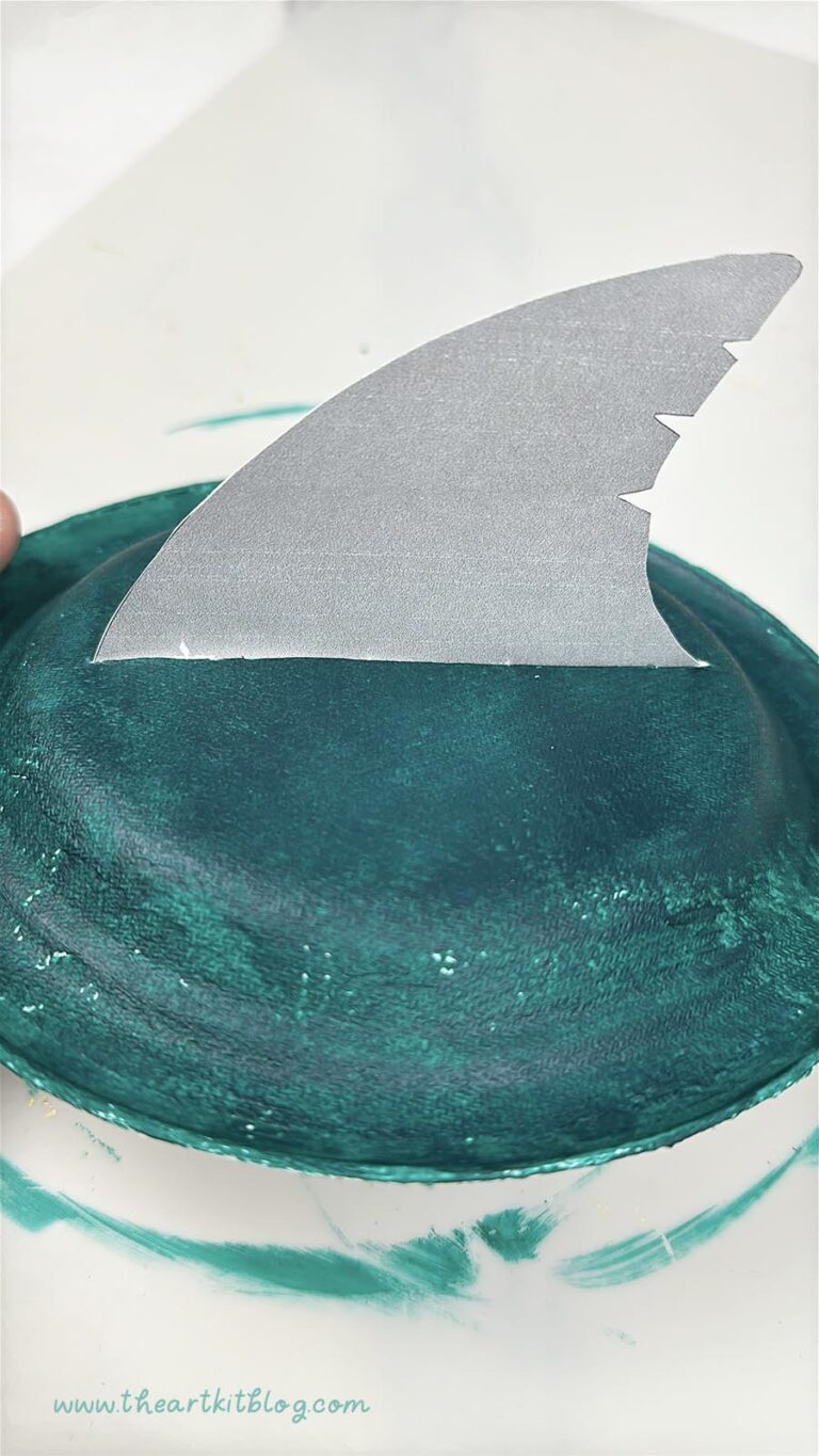 Shark Paper Plate Craft (Free Printable) - The Art Kit