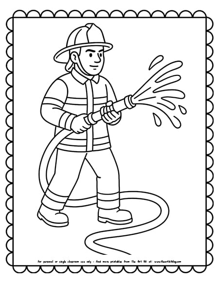 FREE Fire Truck Coloring Pages (Click to Print Instantly!) - The Art Kit