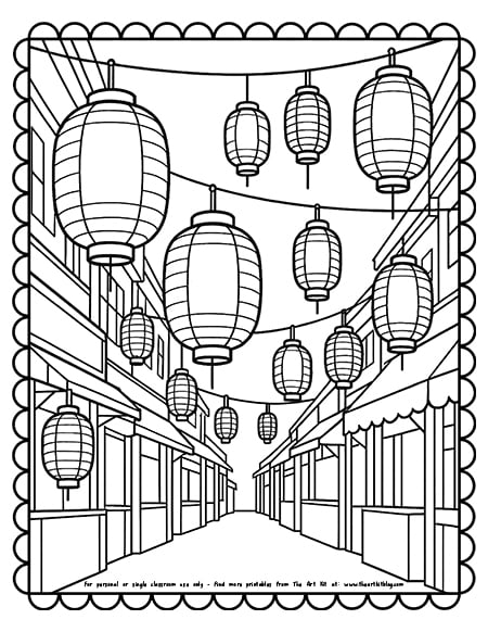 Free Japanese Coloring Pages for Kids – Printable PDF Download - The ...