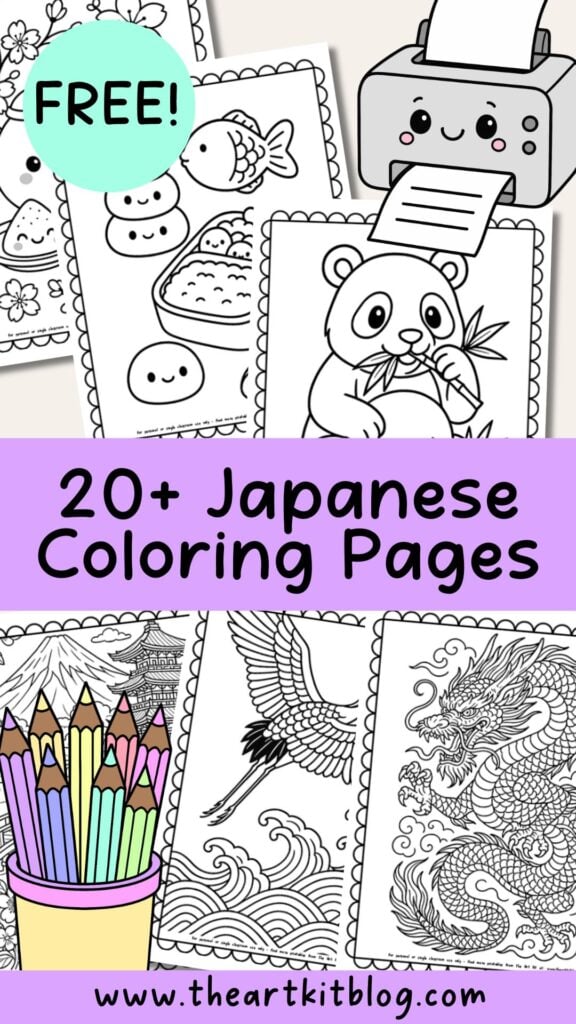 Free Japanese Coloring Pages for Kids – Printable PDF Download - The ...