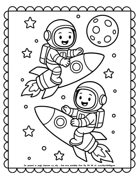 Free Printable Galaxy Coloring Pages for Kids (Fun Space & Astronaut ...