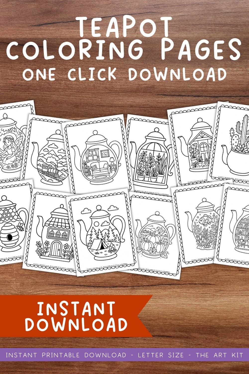 Free Printable Teapot Coloring Pages for Kids and Adults - The Art Kit