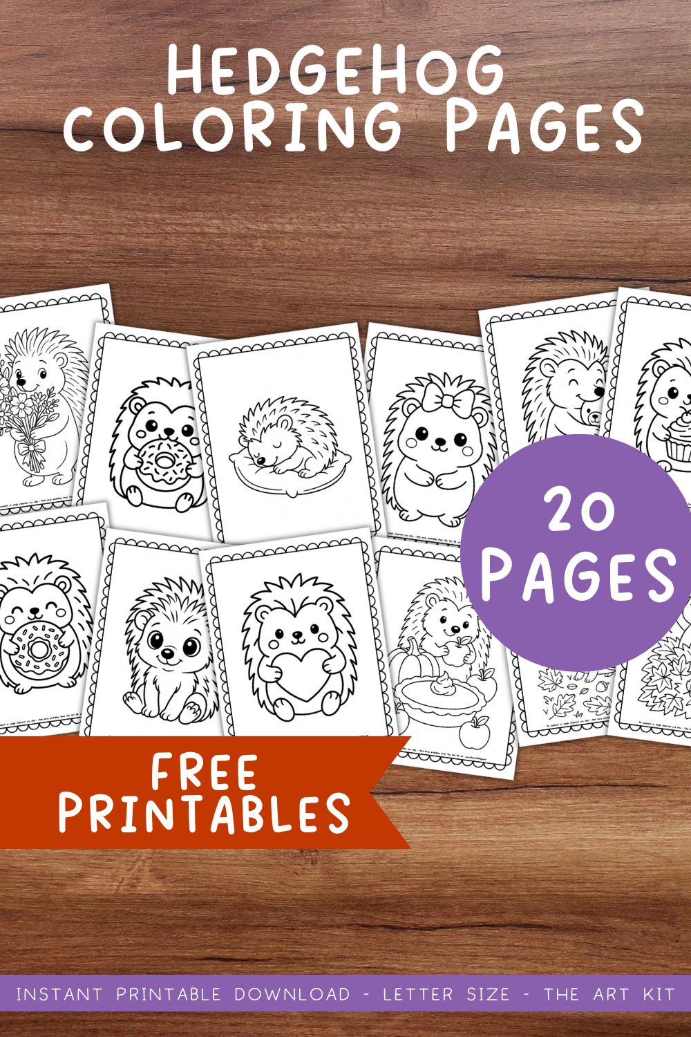 Free Hedgehog Coloring Pages for Kids — Cute, Kawaii, and Totally ...