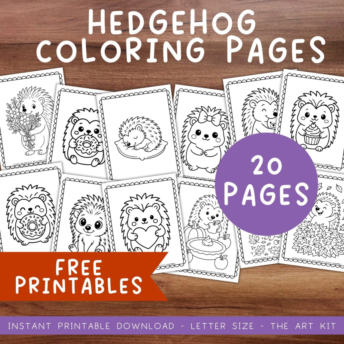 Free Hedgehog Coloring Pages for Kids — Cute, Kawaii, and Totally ...
