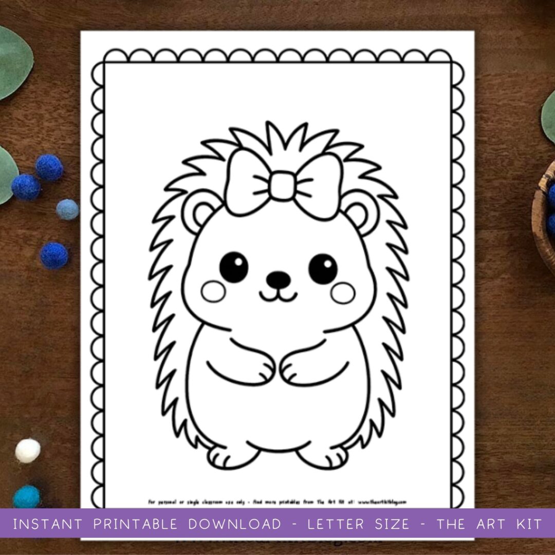 Free Hedgehog Coloring Pages for Kids — Cute, Kawaii, and Totally ...