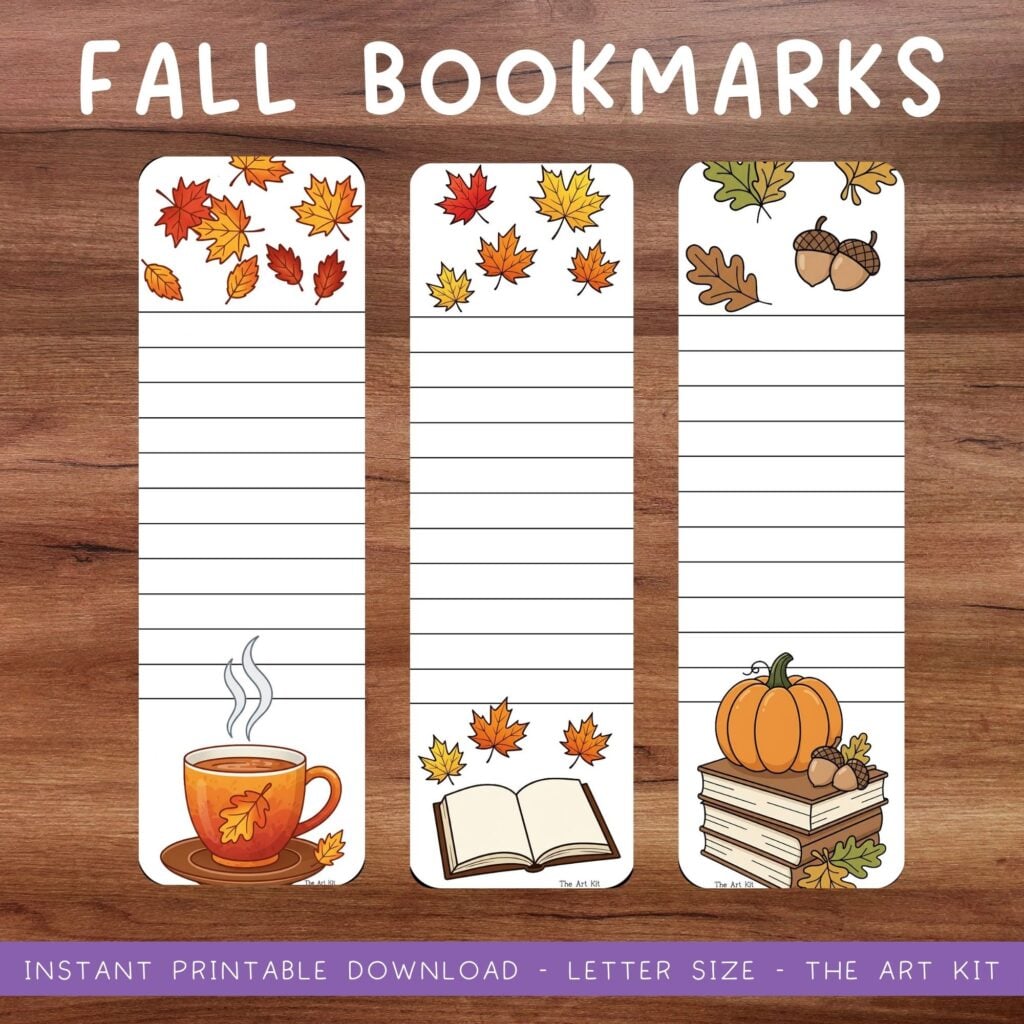 🍁 Free Fall Bookmarks Printable — Cozy Designs You’ll Love! - The Art Kit