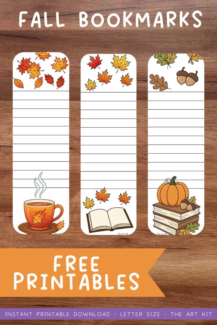 🍁 Free Fall Bookmarks Printable — Cozy Designs You’ll Love! - The Art Kit