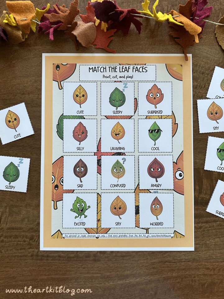 🍁 Leaf Emotion Matching Game (Free Printable) – Fun Fall Activity for ...